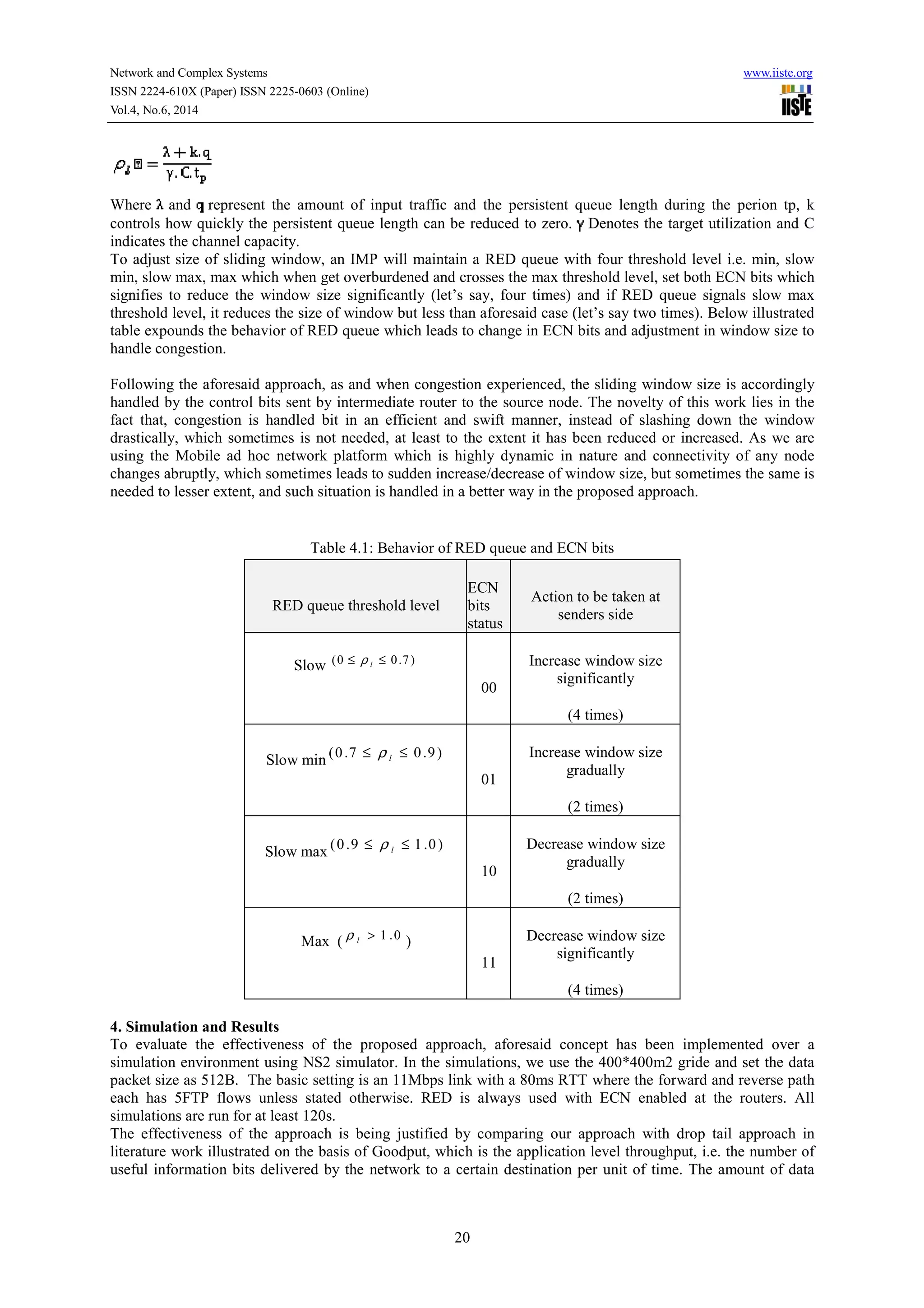 An ecn approach to congestion control mechanisms in mobile ad hoc networks | PDF