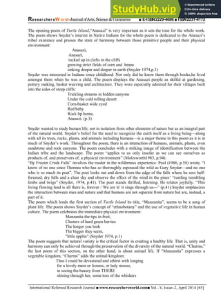 AN ECOCRITICAL READING OF GARY SNYDER S SELECT POETRY | PDF