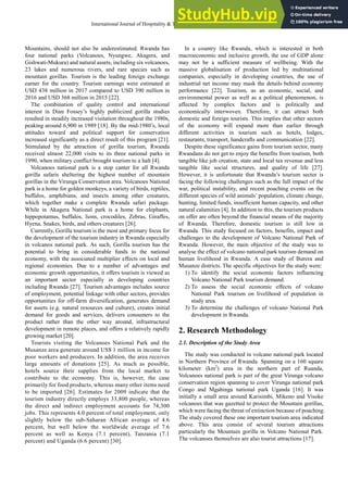 An Economic Analysis Of The Effect Of Volcano National Park Tourism Demand On Human Livelihood ...