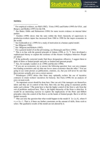 An Economic Analysis Of The Peter And Dilbert Principles | PDF