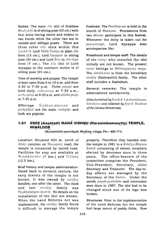 Anedath temple as per census dept directory | PDF