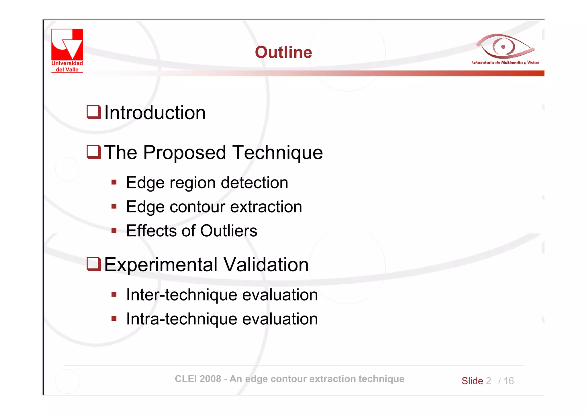 An Edge Contour Extraction Technique Ppt