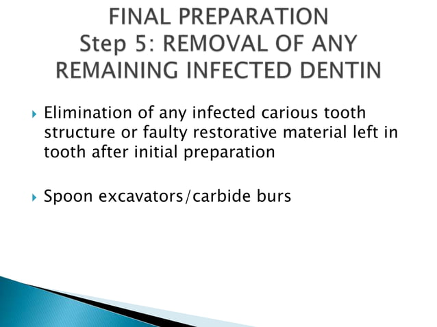 Fundamentals of tooth preparation | PPTX | Dental Health | Diseases and ...