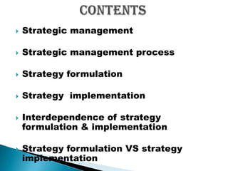 strategy formulation vs strategy implementation | PPT