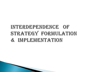 strategy formulation vs strategy implementation | PPT | Free Download