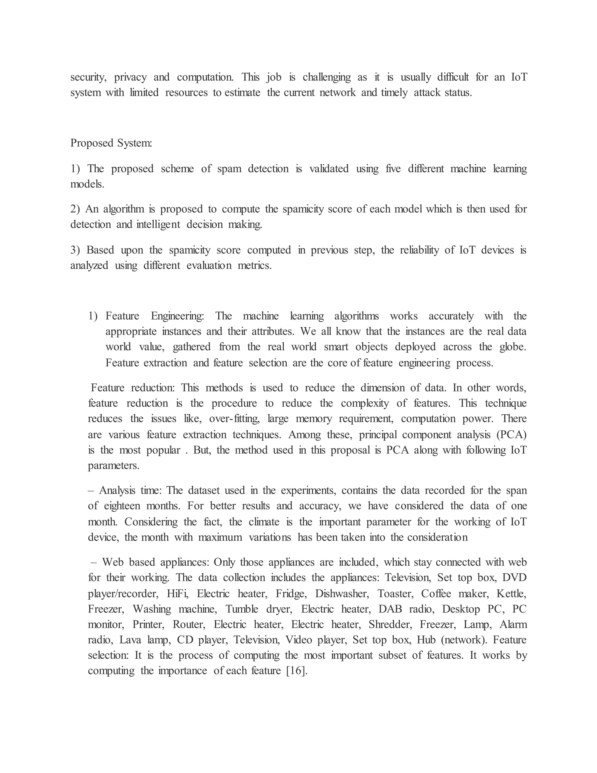 An effecient spam detection technique for io t devices using machine learning | DOCX