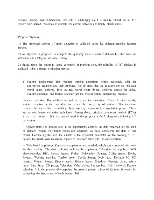 An effecient spam detection technique for io t devices using machine learning | DOCX