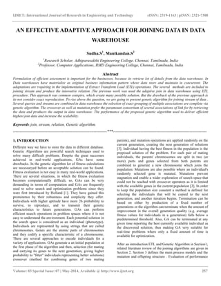 An effective adaptive approach for joining data in data | PDF | Databases | Computer Software ...