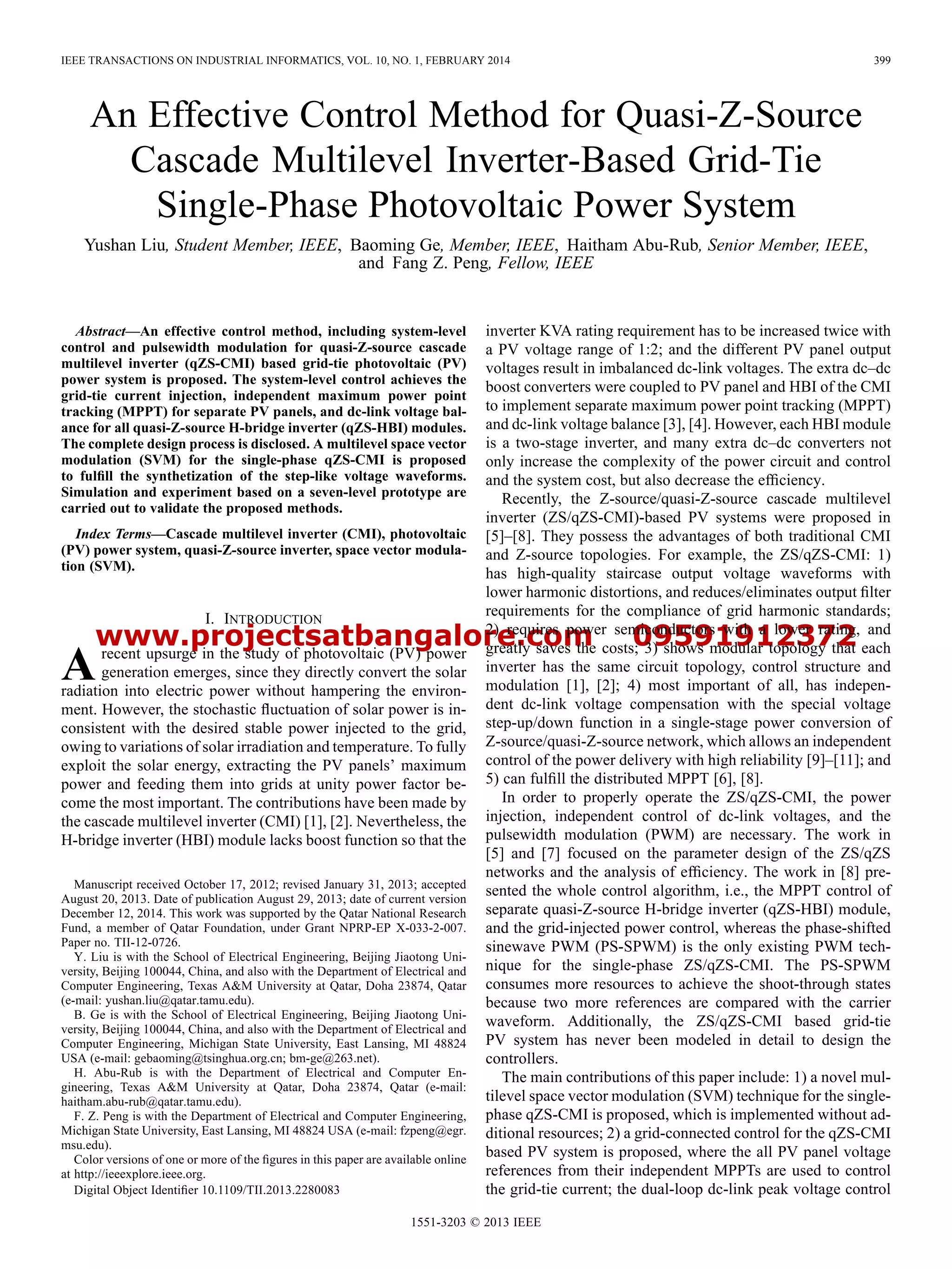 An Effective Control Method For Quasi Z Source Cascade Multilevel