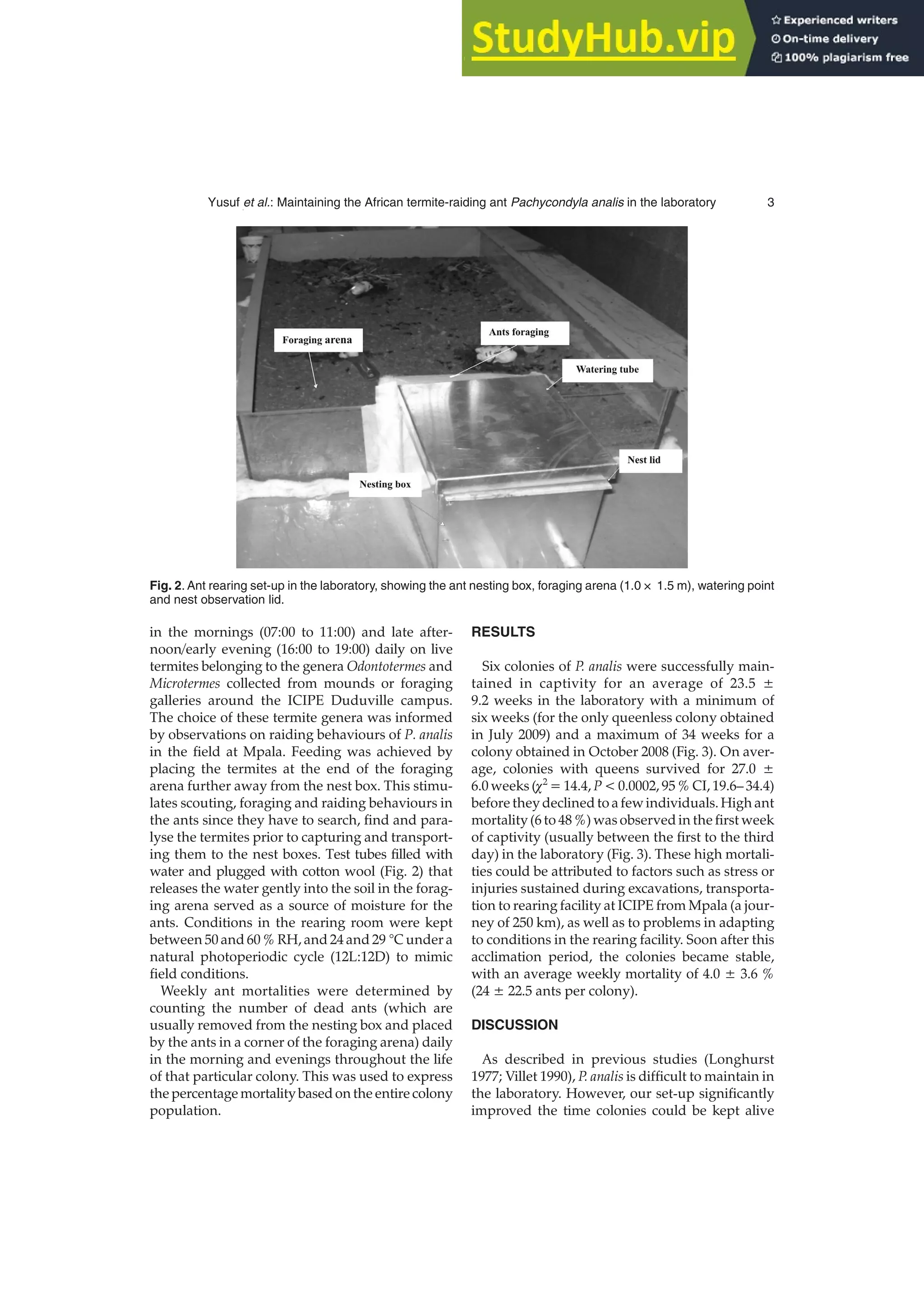 An Effective Method For Maintaining The African Termite-Raiding Ant ...