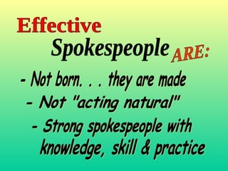 An Effective Spokesperson | PPT