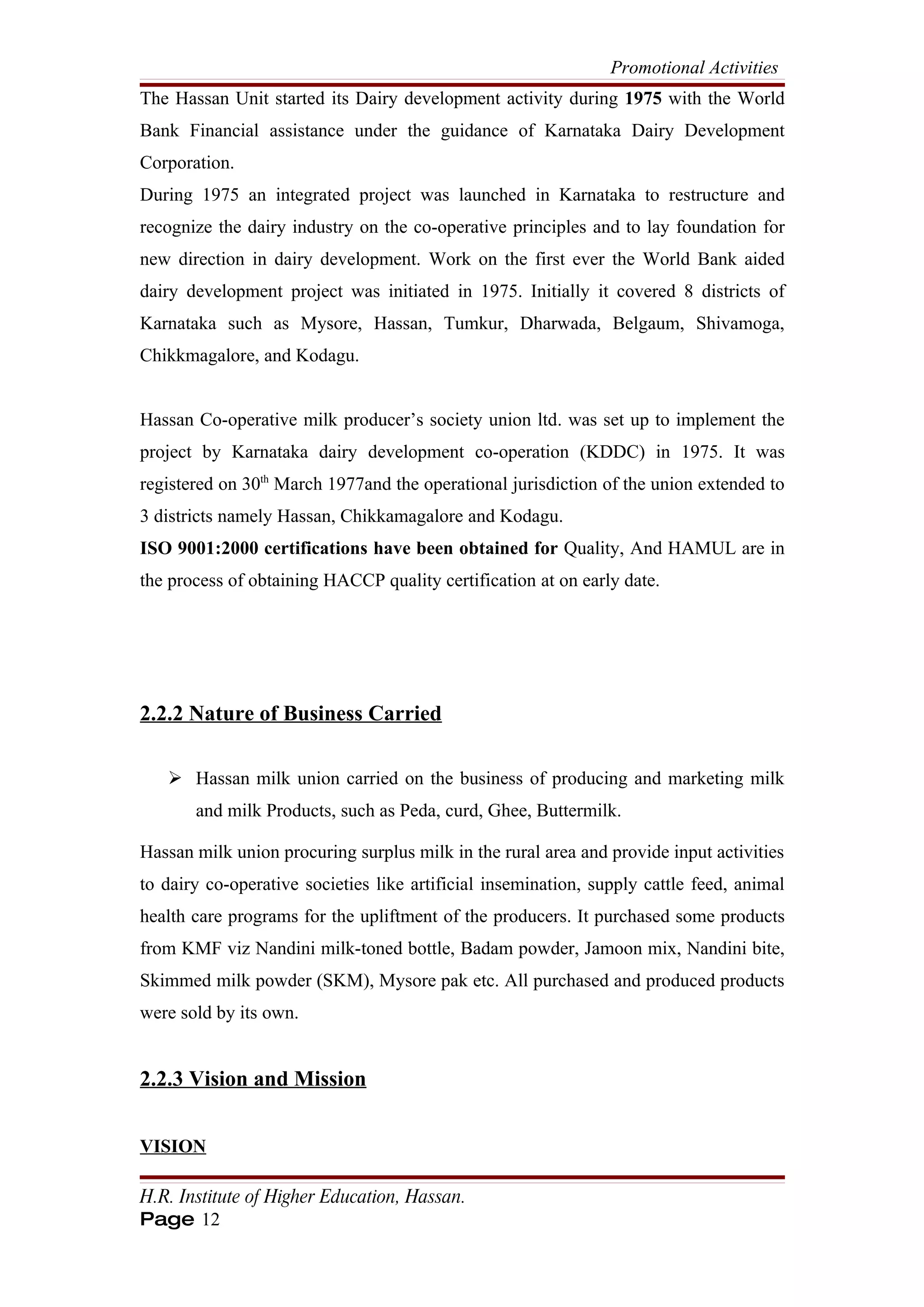 An effective study on promotional activities of nandini milk | DOC