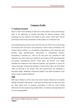 An effective study on promotional activities of nandini milk | DOC