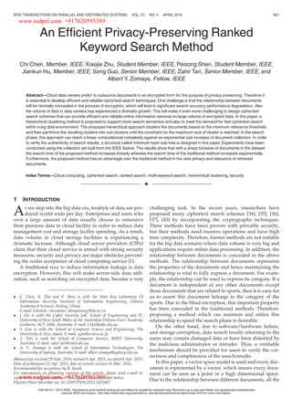 An efficeient privacy preserving ranked keyword search | PDF