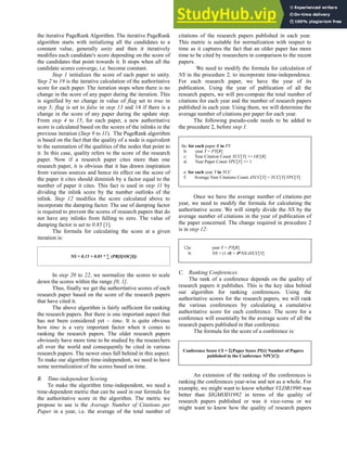 An Efficient Algorithm For Ranking Research Papers Based On Citation Network | PDF