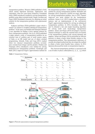 An Efficient Alternative Approach To Solve A Transportation Problem | PDF