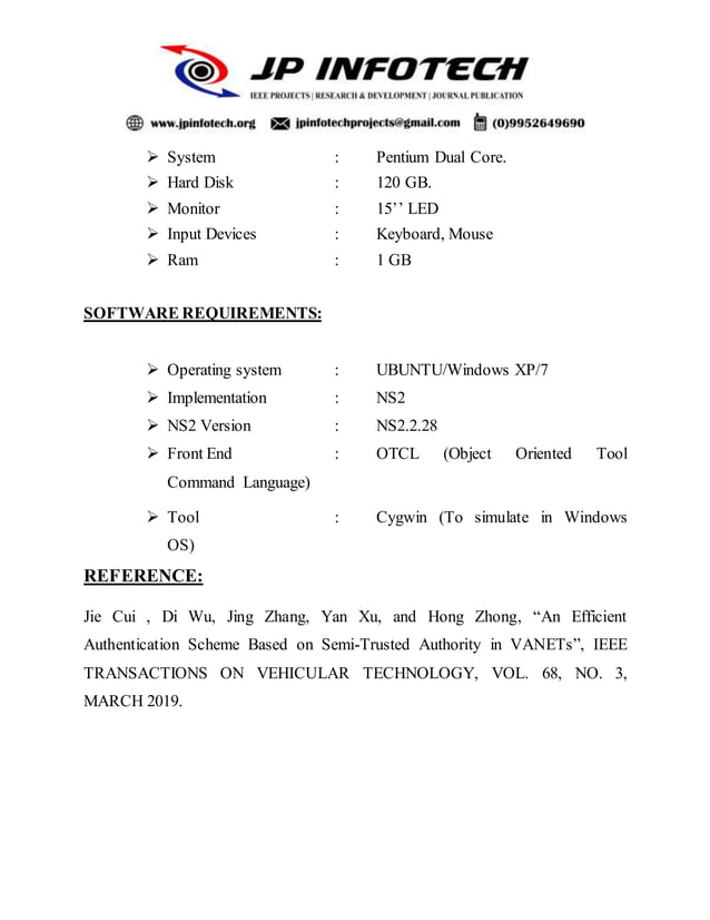 An Efficient Authentication Scheme Based On Semi Trusted Authority In Vanets Pdf