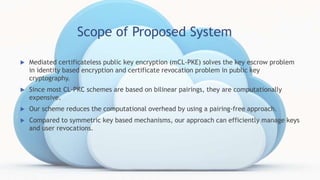 An efficient certificateless encryption for data sharing on public cloud | PPTX