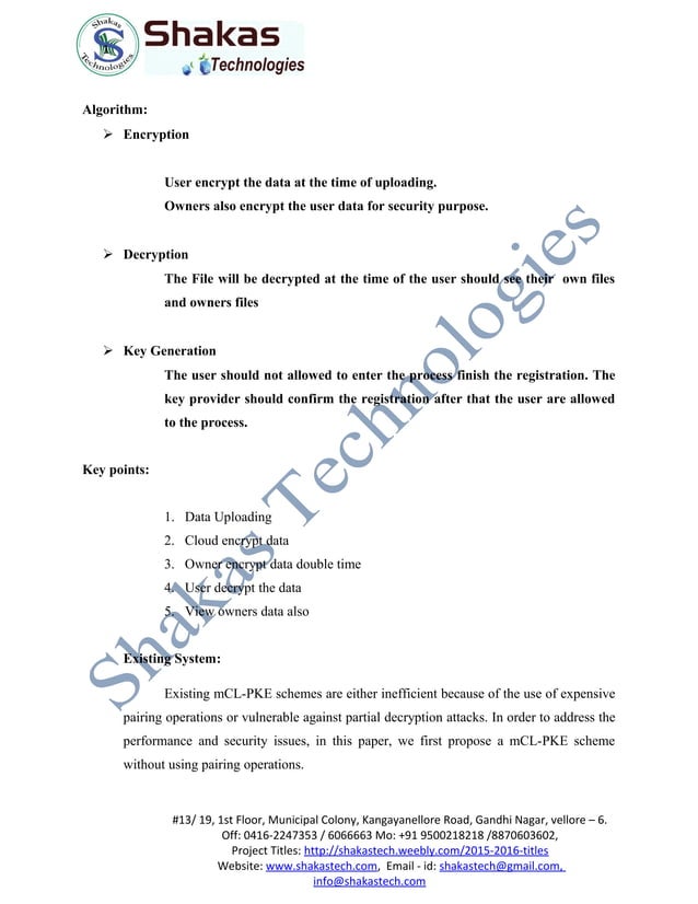 An efficient certificate less encryption for | PDF