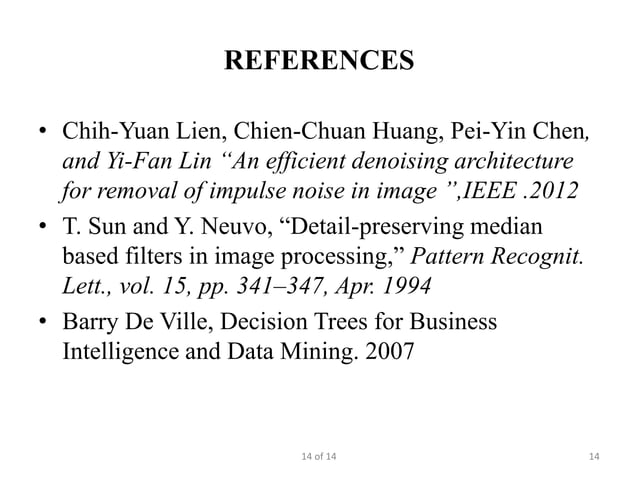 An efficient denoising architecture for removing impulse noise | PPTX ...