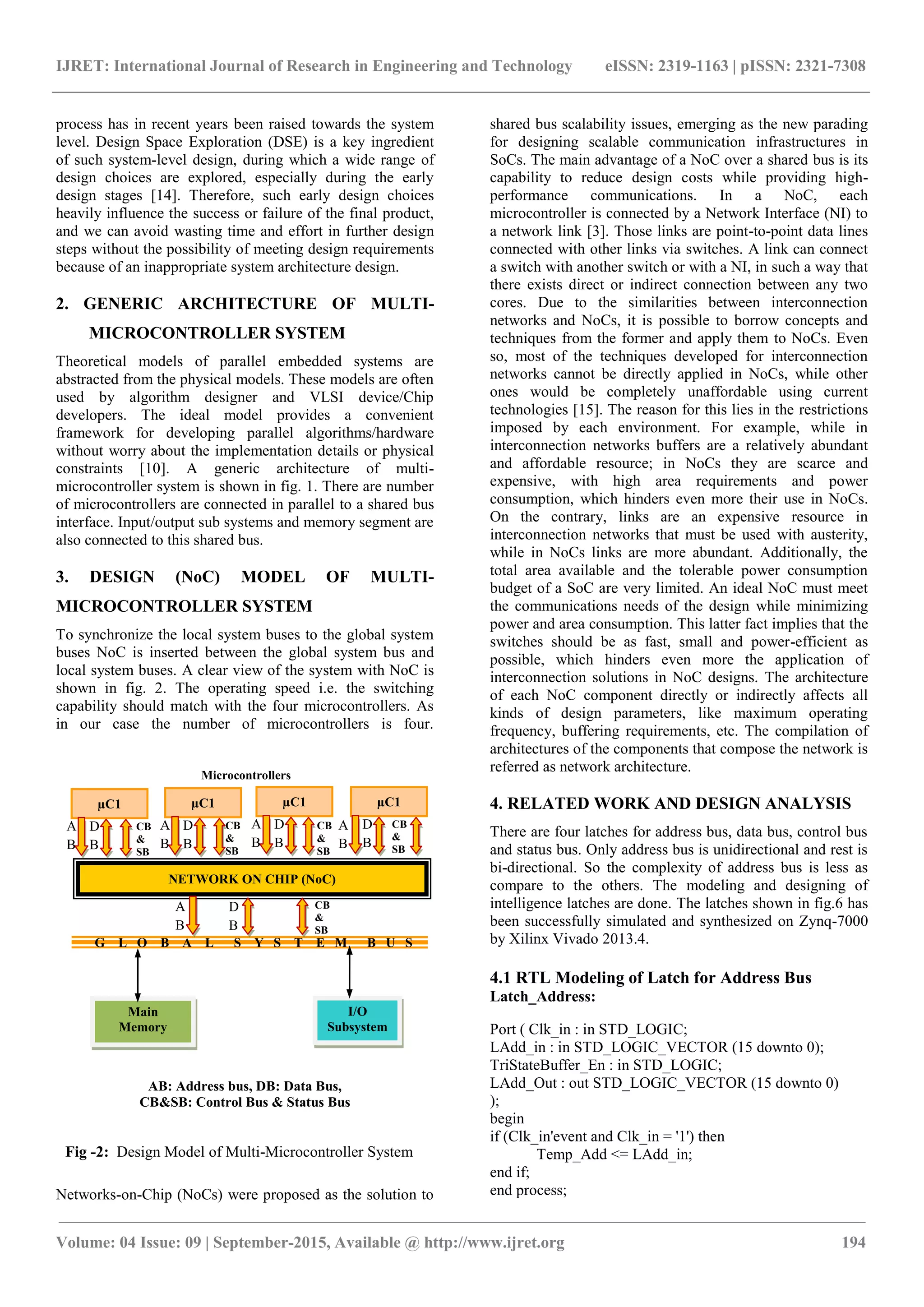 An Efficient Design Of Latches For Multi Clock Multi Microcontroller