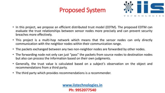 An efficient distributed trust model for wireless sensor networks | PPTX