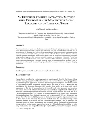 An efficient feature extraction method with pseudo zernike moment for facial recognition of ...