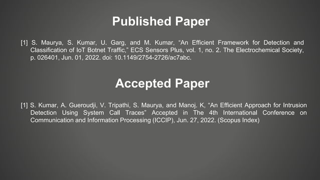 An Efficient Framework for Detection & Classification of IoT BotNet.pptx | Free Download