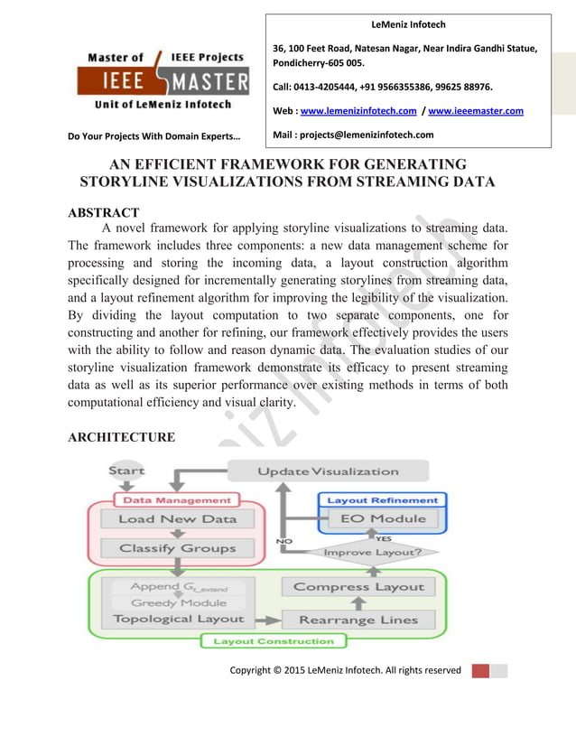 An Efficient Framework For Generating Storyline Visualizations From