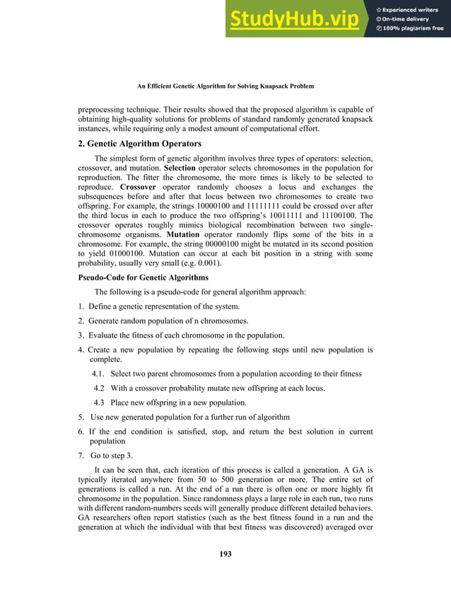 An Efficient Genetic Algorithm for Solving Knapsack Problem.pdf
