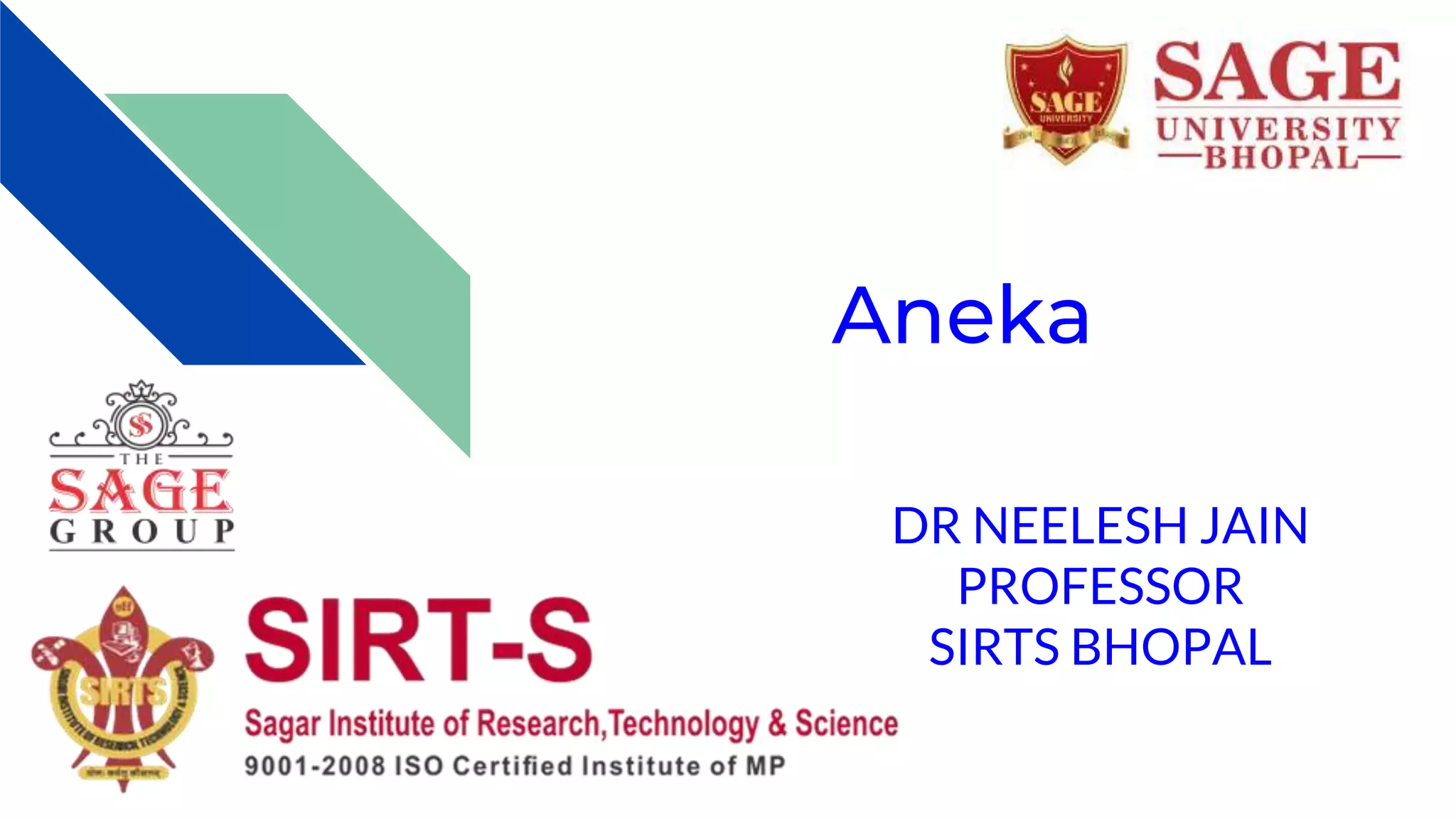Introduction to Aneka, Aneka Model is explained | PPTX