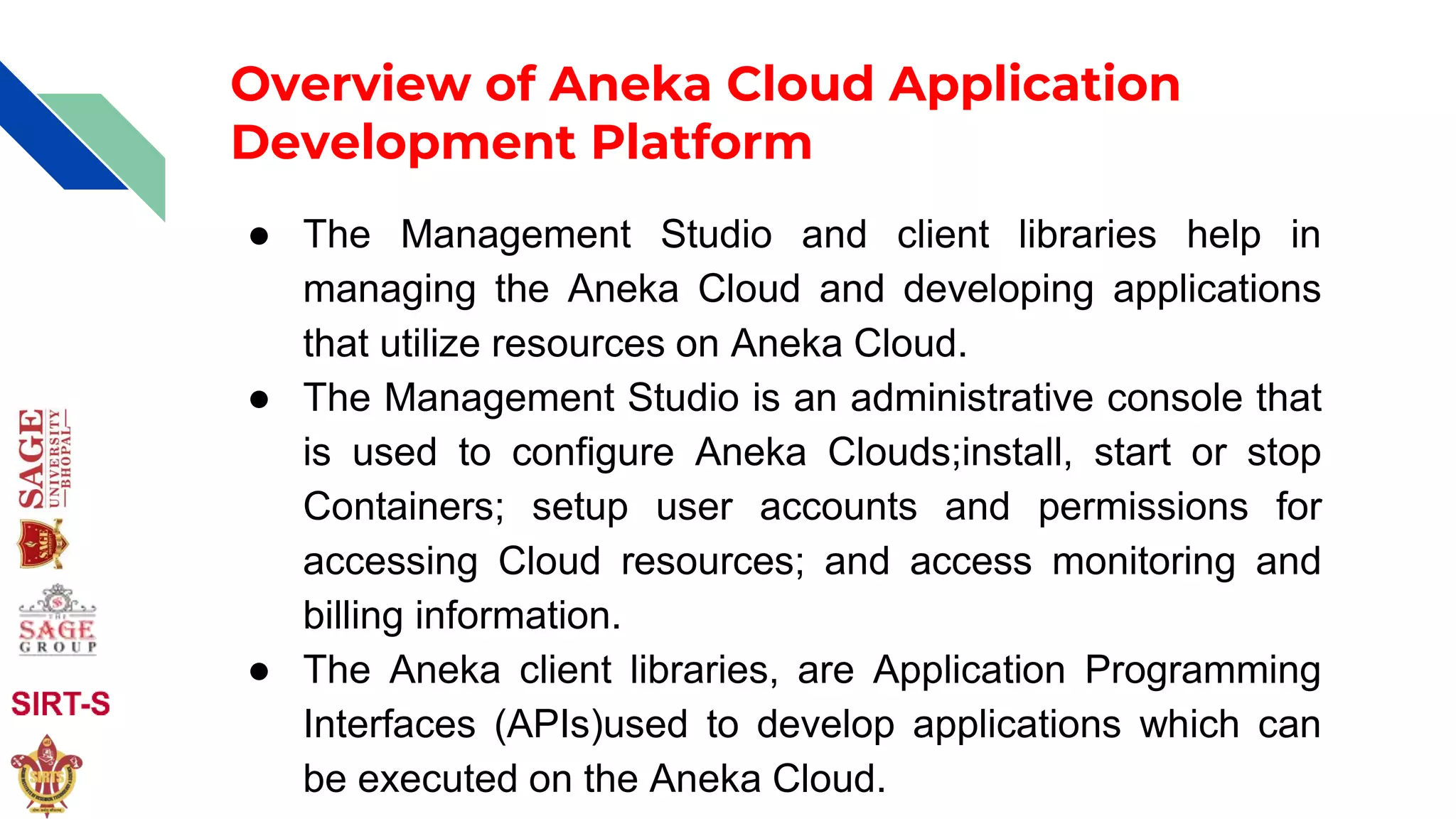 Introduction to Aneka, Aneka Model is explained | PPTX