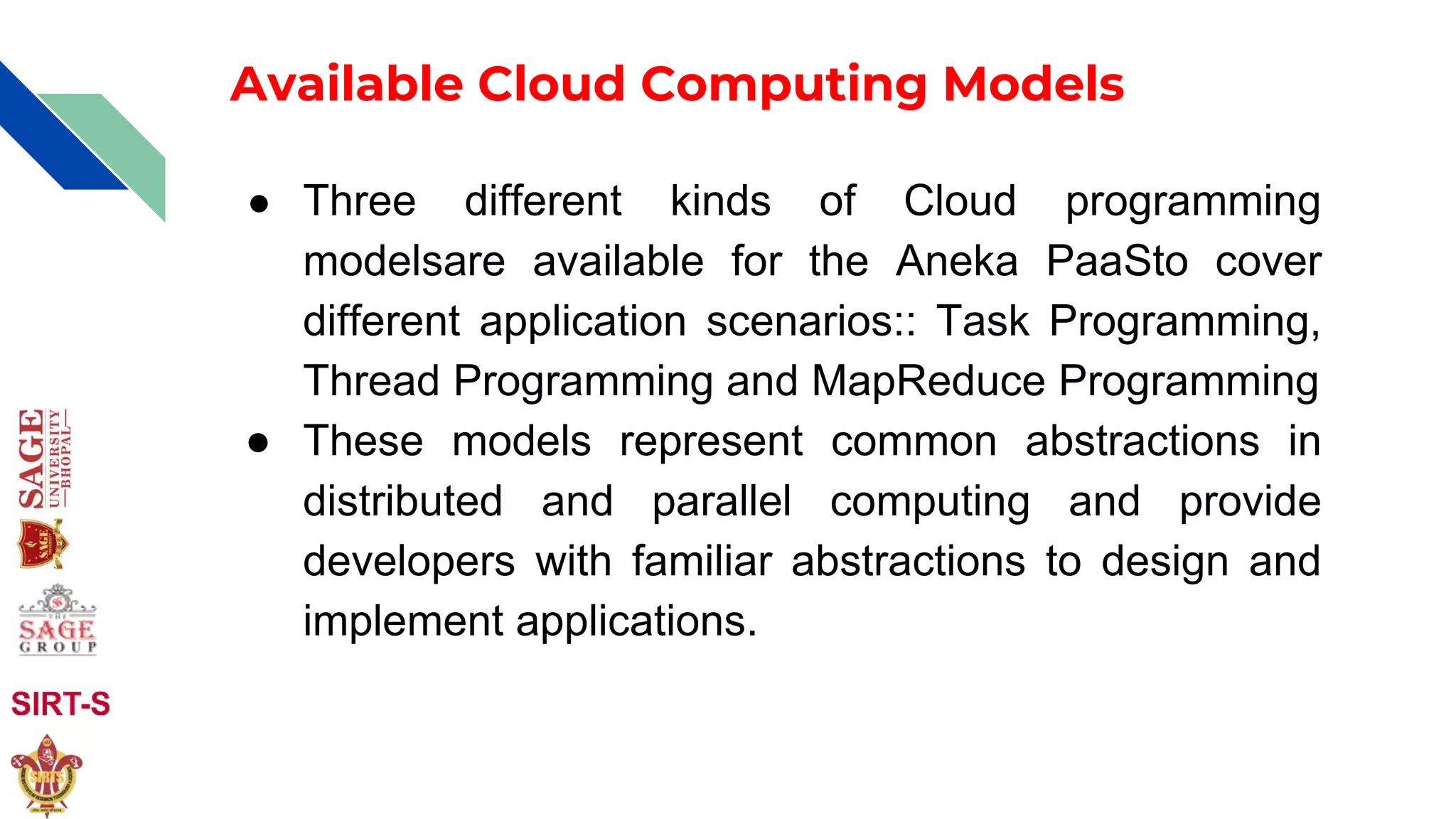 Introduction to Aneka, Aneka Model is explained | PPTX