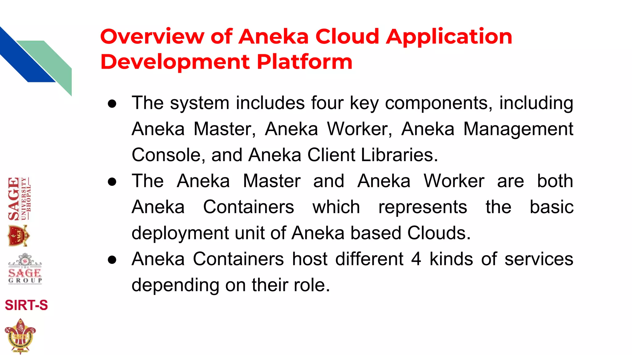 Introduction to Aneka, Aneka Model is explained | PPTX