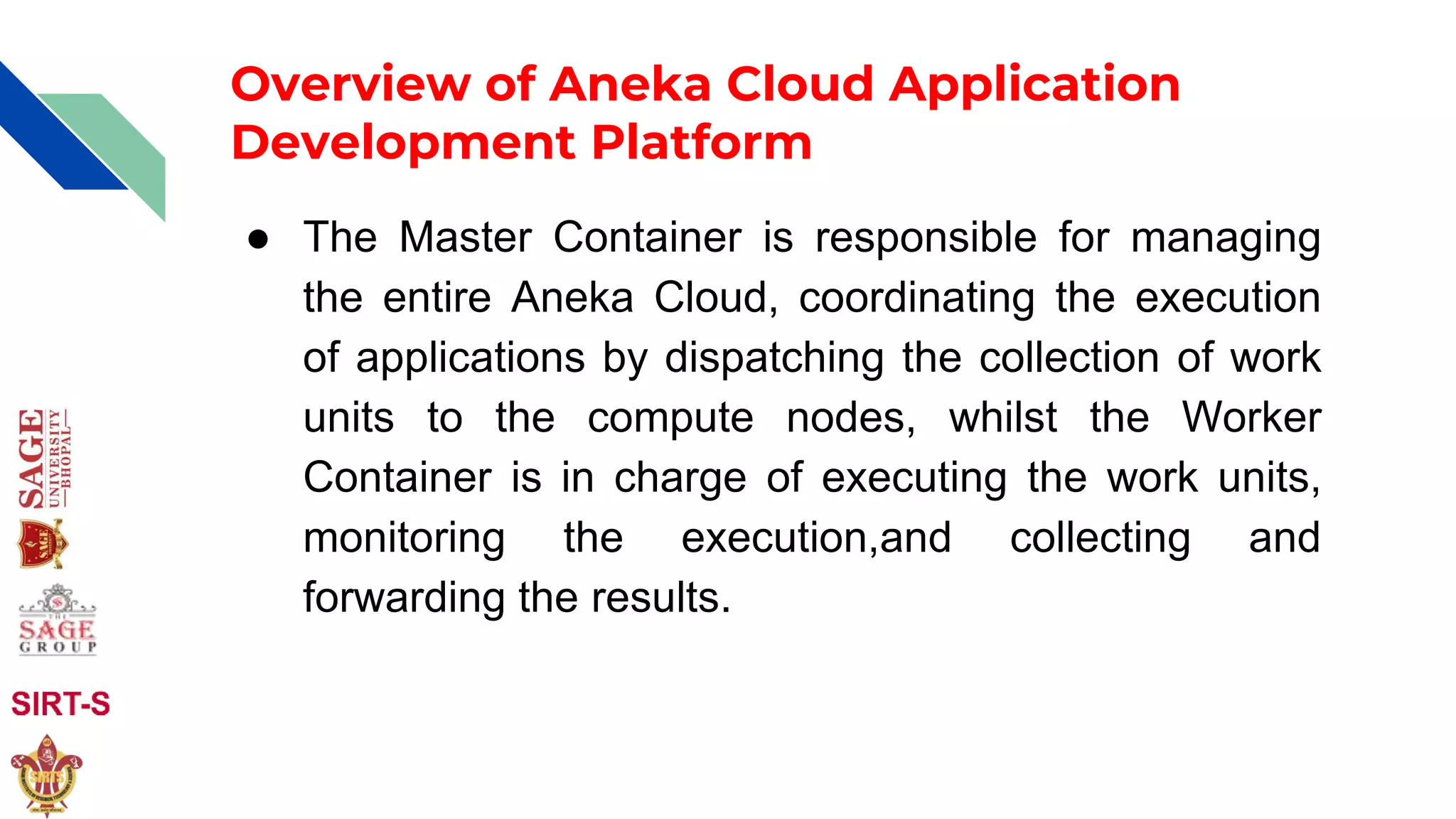Introduction To Aneka Aneka Model Is Explained Pptx