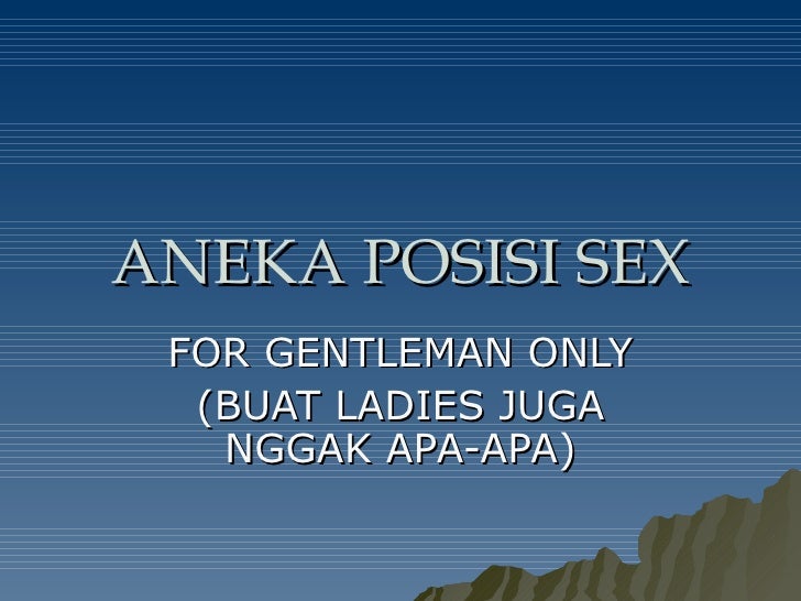 Aneka Posisi Sex