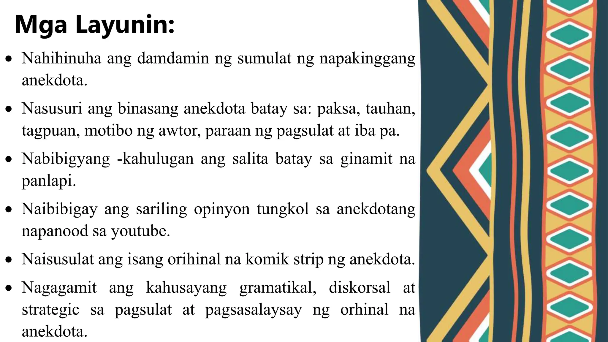 Ang Anekdota, Katangian at Elemento ng Anekdota | PPTX
