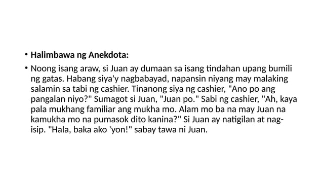 ANEKDOTA. FILIPINO GRADE 10 IKATLONG MARKAHAN | PPTX