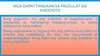 ANEKDOTA at APAT na KOMPONENT filipino.pptx