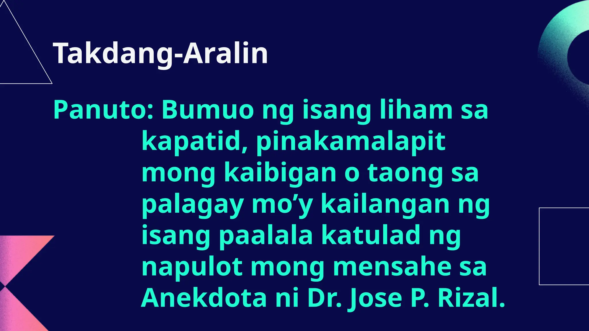 Anekdota ni Dr. Jose P. Rizal (Ang Tsinelas ni Pepe).pptx