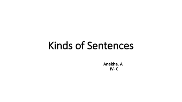 Kinds of sentence declarative imperative sentences | PPTX