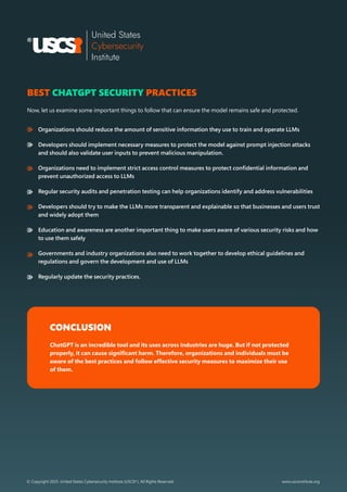 An Elaborate Take on ChatGPT Security Risks for 2025 | USCSI® | PDF