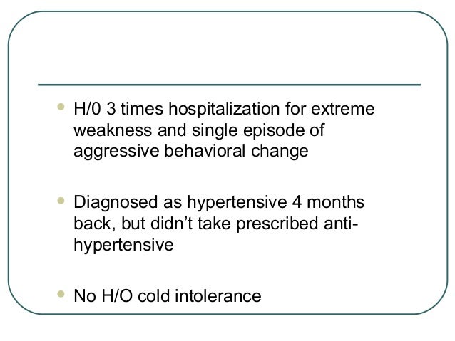 An Elderly Lady With Recurrent Vomiting And Generalized Weakness