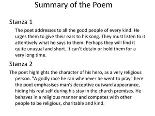 An elegy on the death of a mad (notes) (1) | PPTX