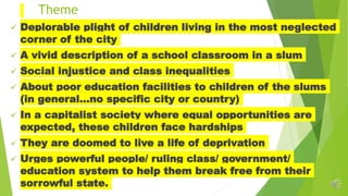 An elementary school classroom in a slum | PPTX