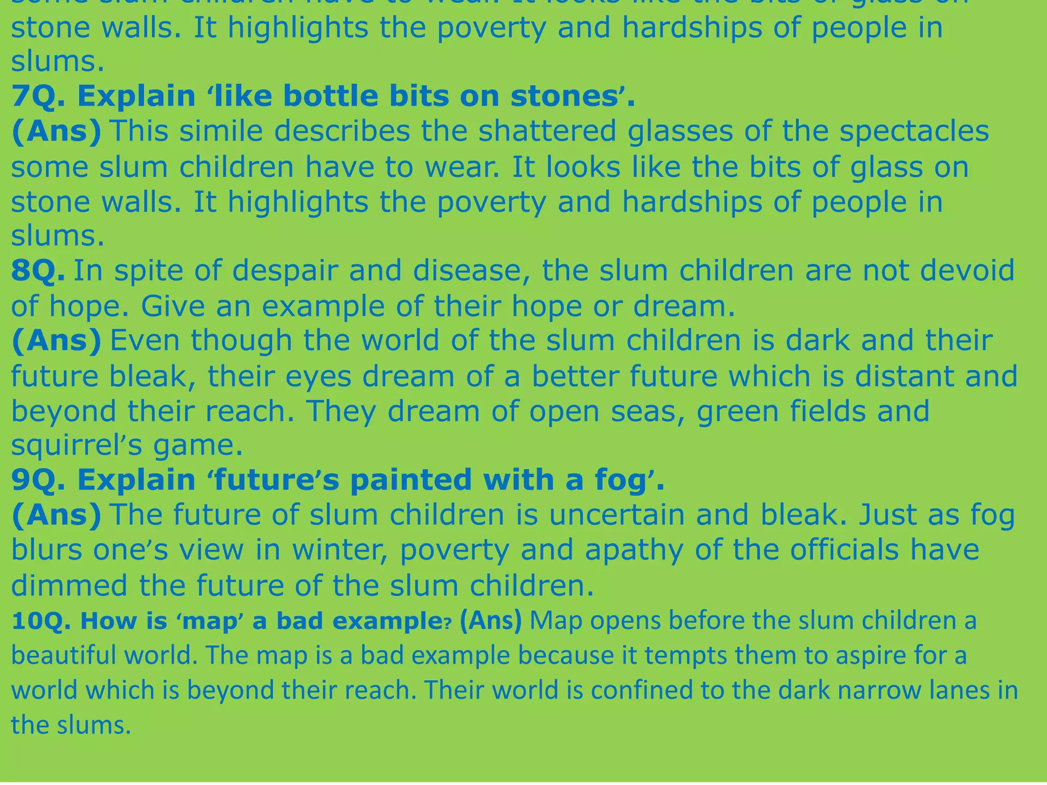 An elementary school classroom in a slum | PPTX