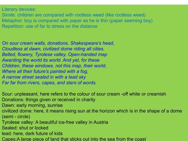 An elementary school classroom in a slum | PPTX