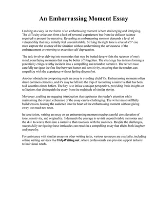 An Embarrassing Moment Essay.pdf