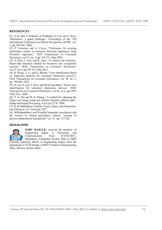 An embedded finger vein recognition system | PDF