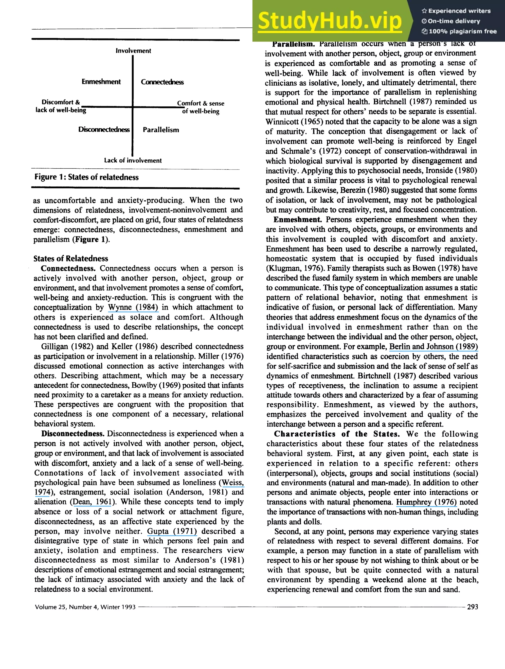 An Emerging Theory Of Human Relatedness | PDF